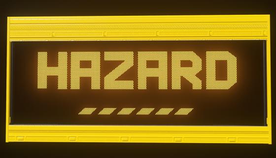 PREFAB led hazard sign large - UGC - Halo Infinite